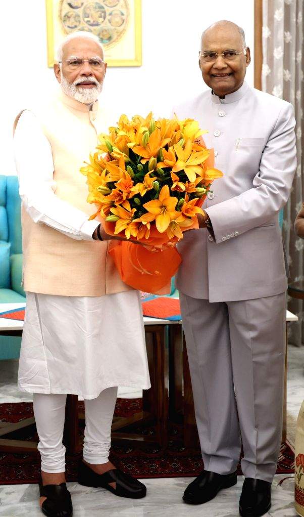 Prime Minister-designate Narendra Modi meets former President Ram Nath ...