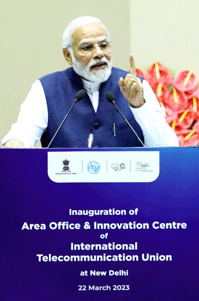 PM Narendra Modi addresses at the inauguration of the new ITU