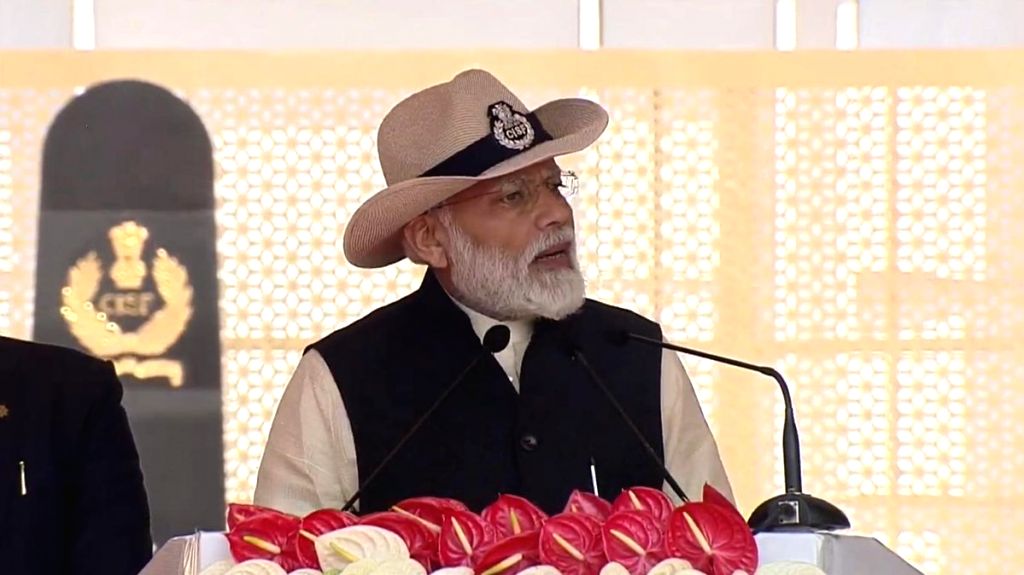 PM Modi at CISF Day parade in UP