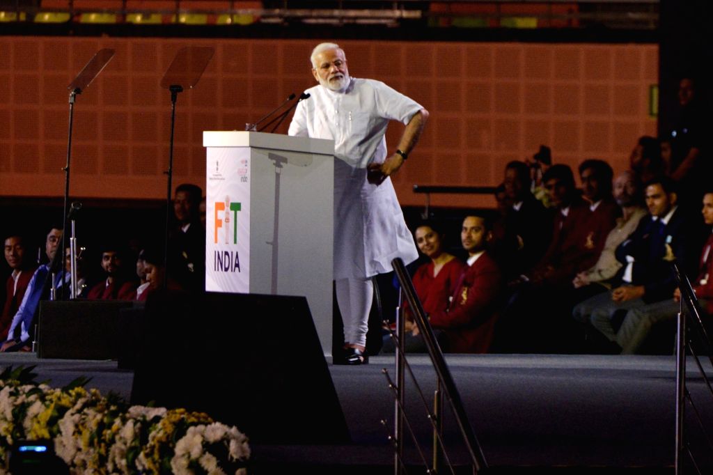 PM Modi at the launch of 'Fit India Movement'