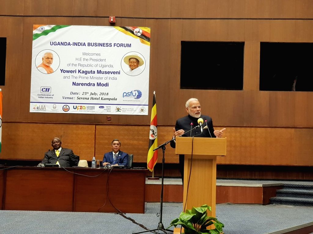 Kampala (Uganda): PM Modi addresses at India-Uganda Business Forum