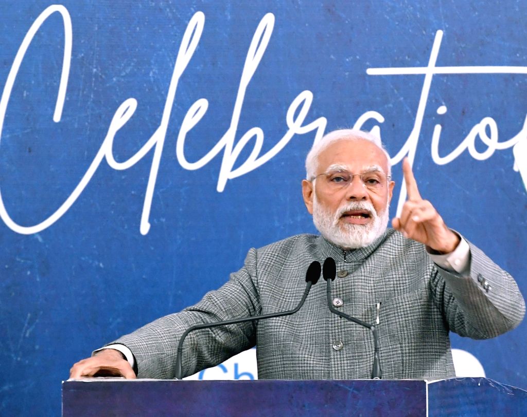 Prime Minister Narendra Modi addresses during the golden jubilee ...