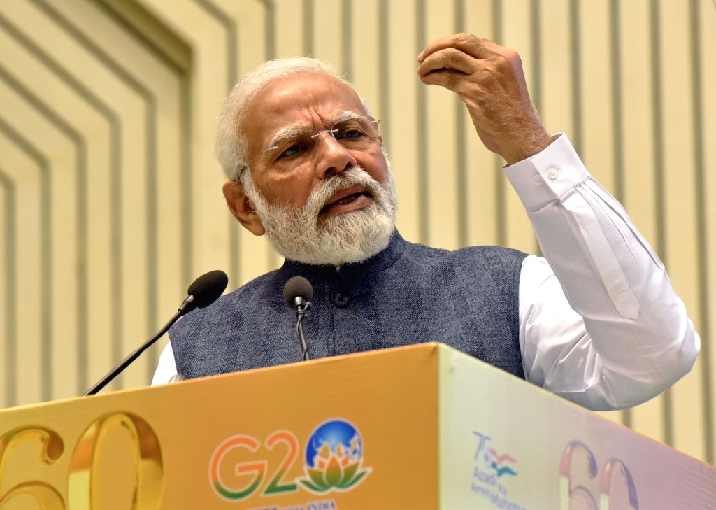 Prime Minister Narendra Modi addresses during the Diamond Jubilee ...