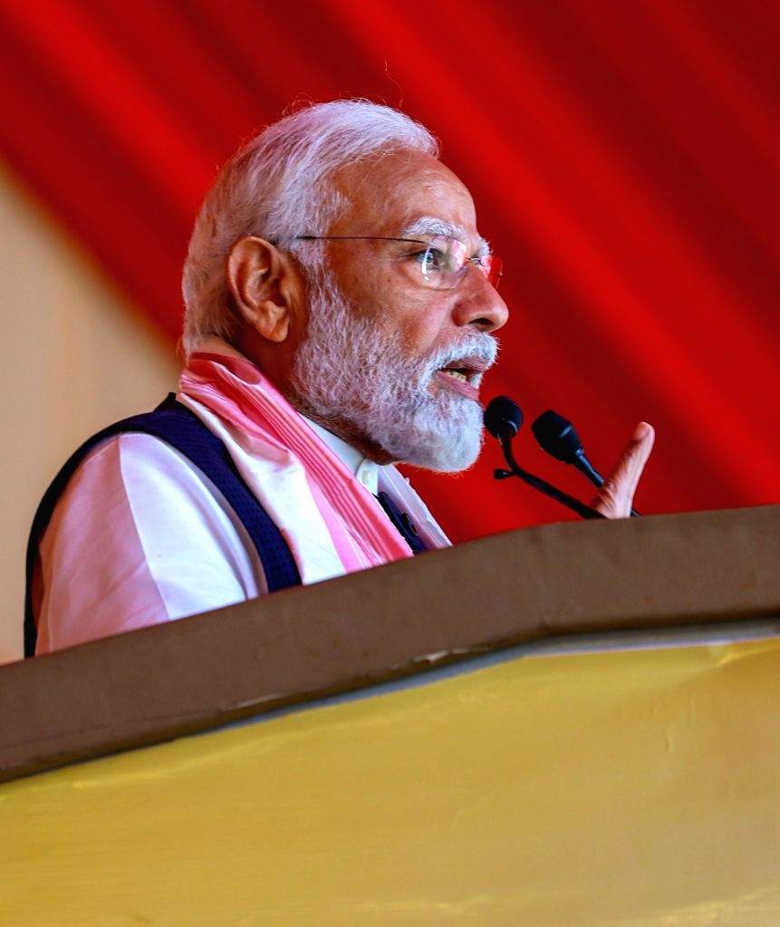 Prime Minister Narendra Modi addresses the inauguration and foundation ...