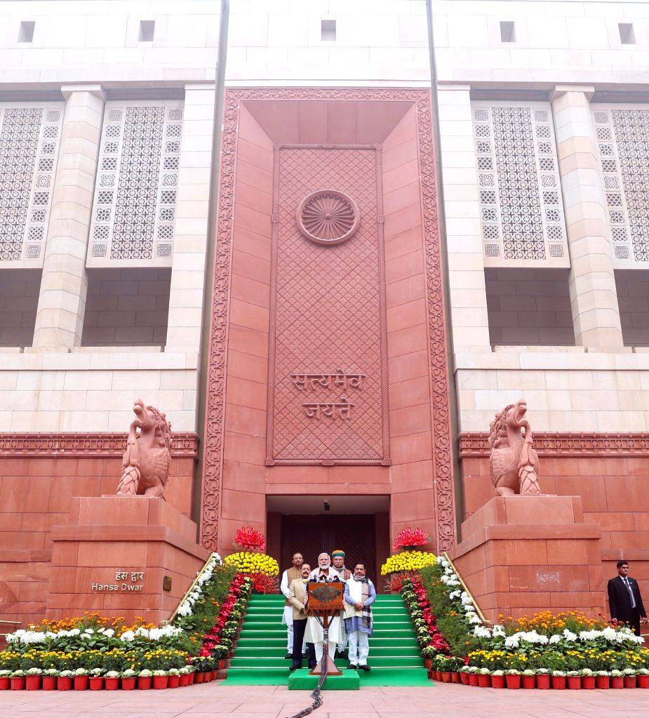Prime Minister Narendra Modi addresses the media on the first day of ...