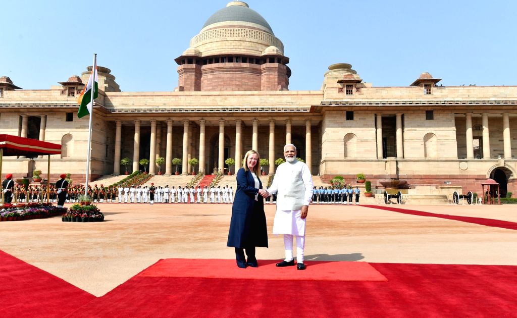Prime Minister Narendra Modi and Italian Prime Minister Giorgia Meloni