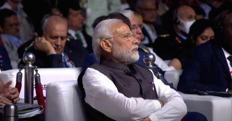 Free Photo: Prime Minister Narendra Modi at defence expo-2022 in ...