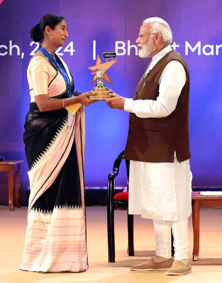 Prime Minister Narendra Modi at the first ever National Creators Award