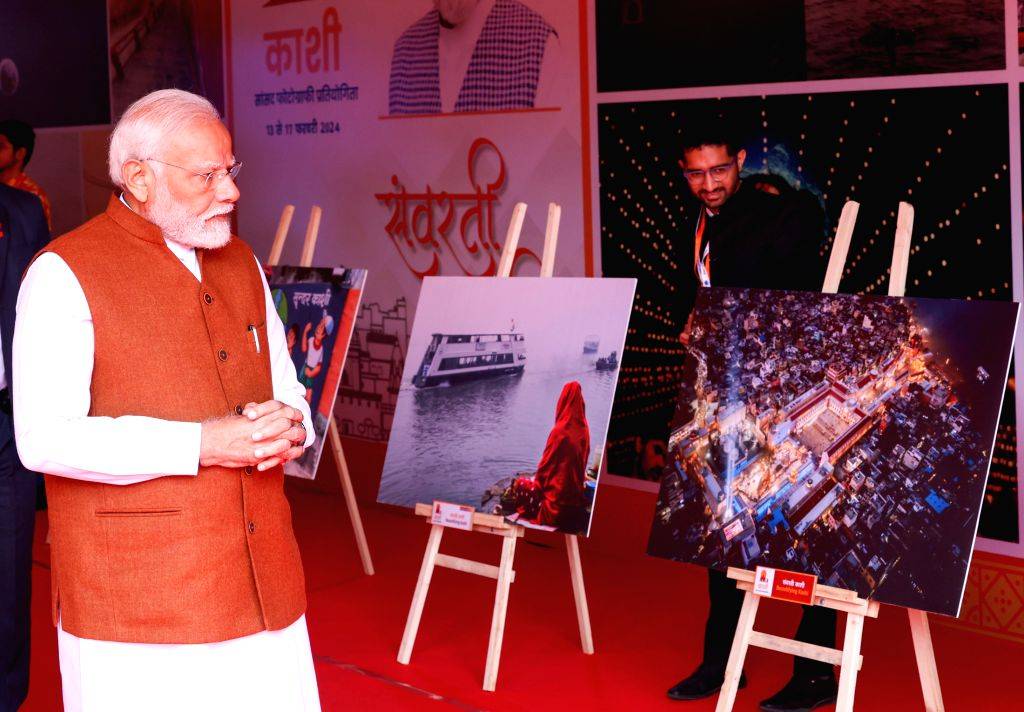 Prime Minister Narendra Modi attends a prize distribution ceremony at ...