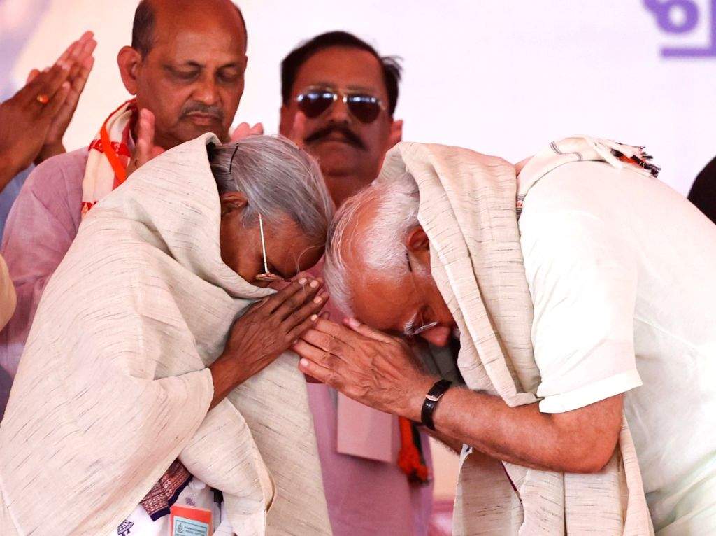 Prime Minister Narendra Modi attends a public meeting amid ongoing Lok ...