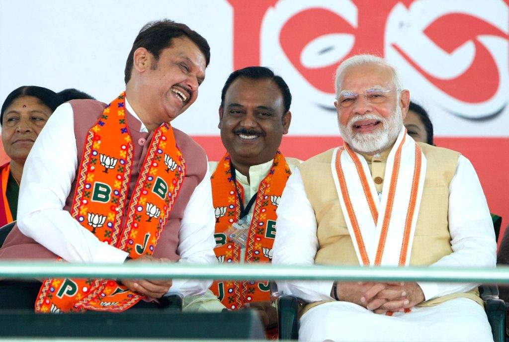 Prime Minister Narendra Modi attends a public meeting