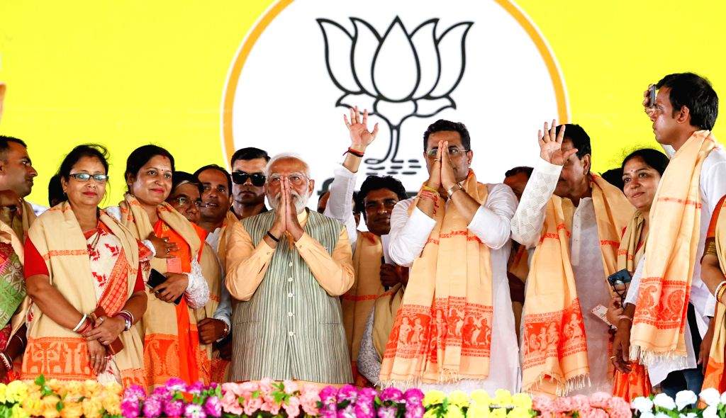 Prime Minister Narendra Modi attends an election rally
