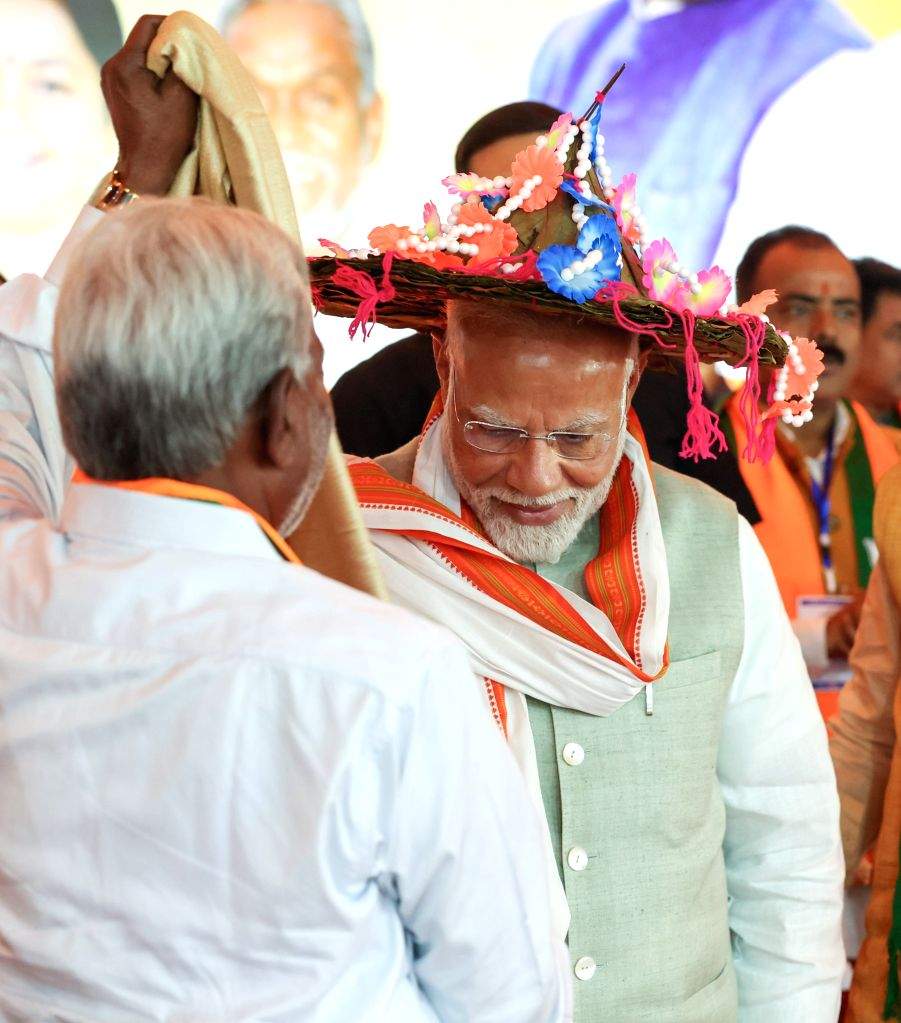 Prime Minister Narendra Modi attends public meeting