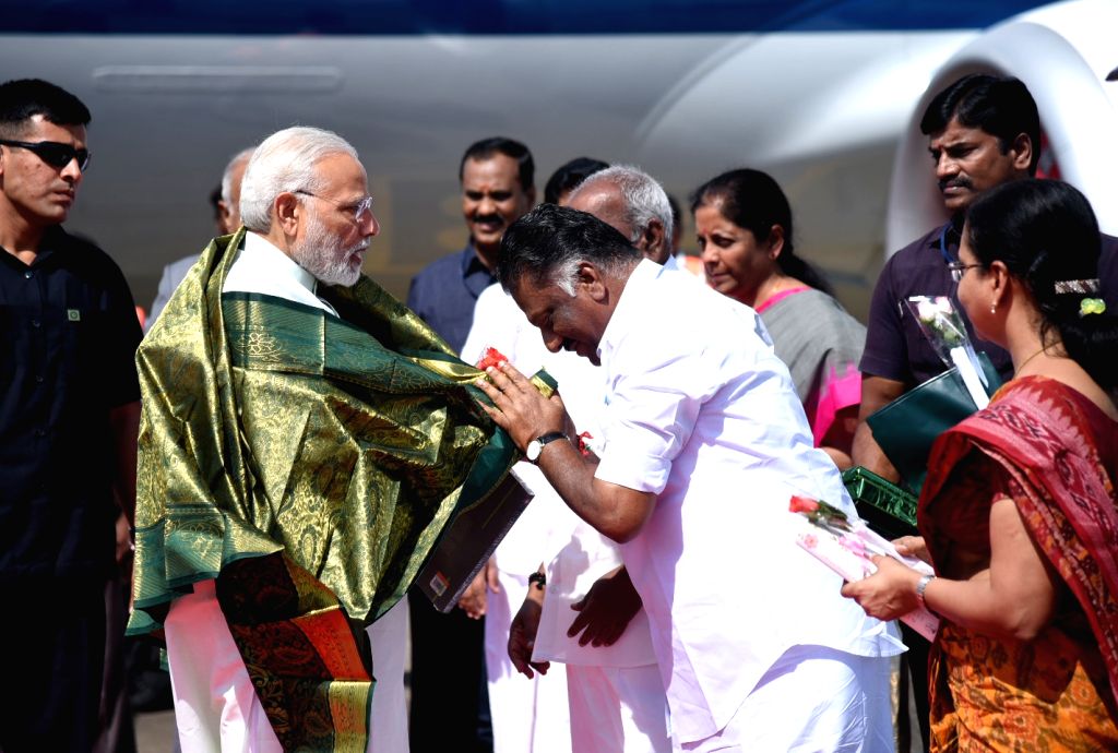 Modi arrives in Chennai