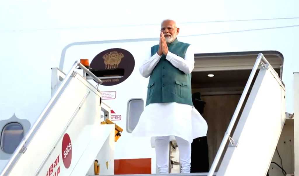 Prime Minister Narendra Modi departs for Italy