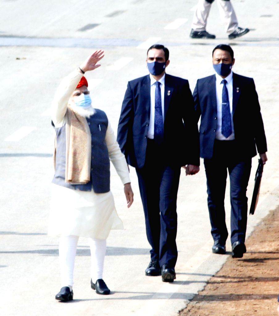 Prime Minister Narendra Modi during the 72nd Republic Day celebrations