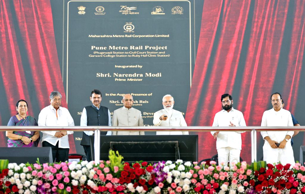 Prime Minister Narendra Modi during a ceremony for the inauguration of ...
