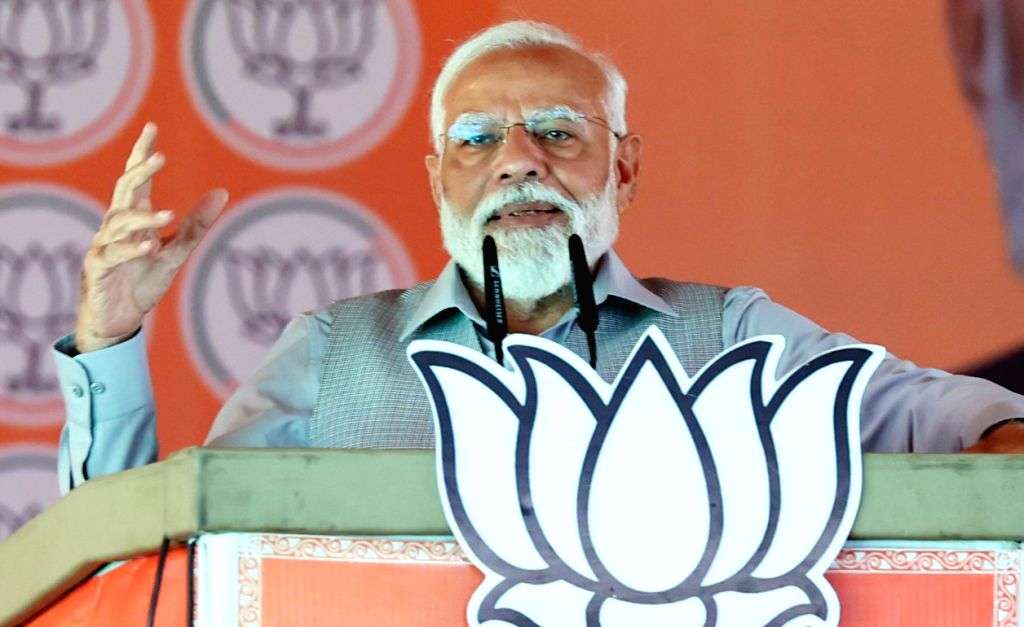 Prime Minister Narendra Modi during a public meeting ahead of the ...