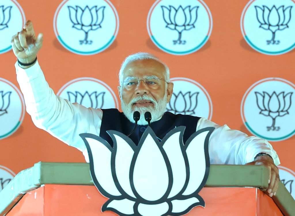 Prime Minister Narendra Modi during a public meeting