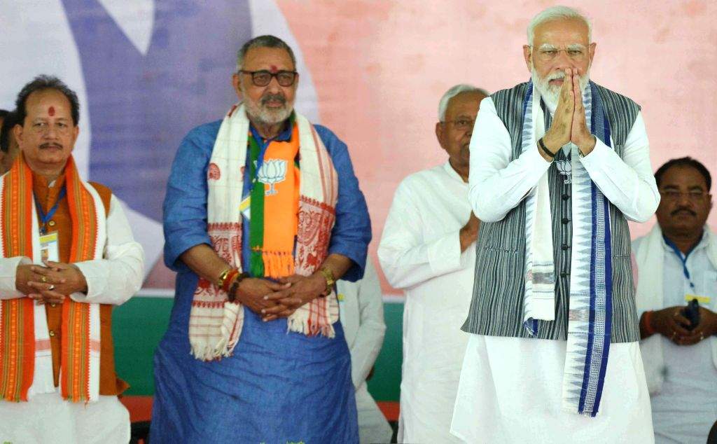 Prime minister Narendra Modi during an election rally