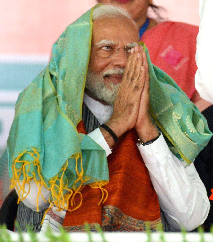 Prime minister Narendra Modi during an election rally