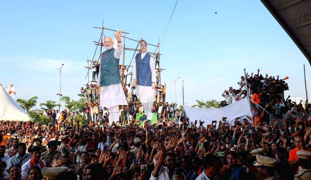 Prime Minister Narendra Modi during an event organised for laying of ...