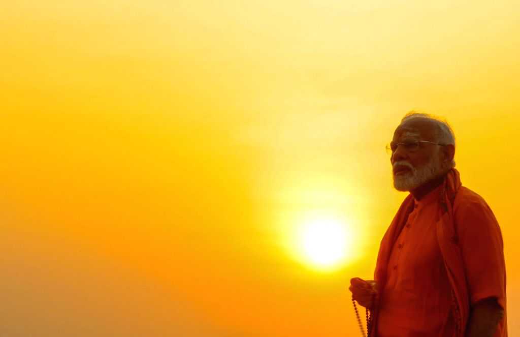Prime Minister Narendra Modi during his visit to the Vivekananda Rock ...