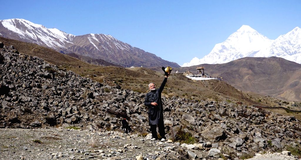 Muktinath (Nepal): Modi during his visit to Muktinath temple