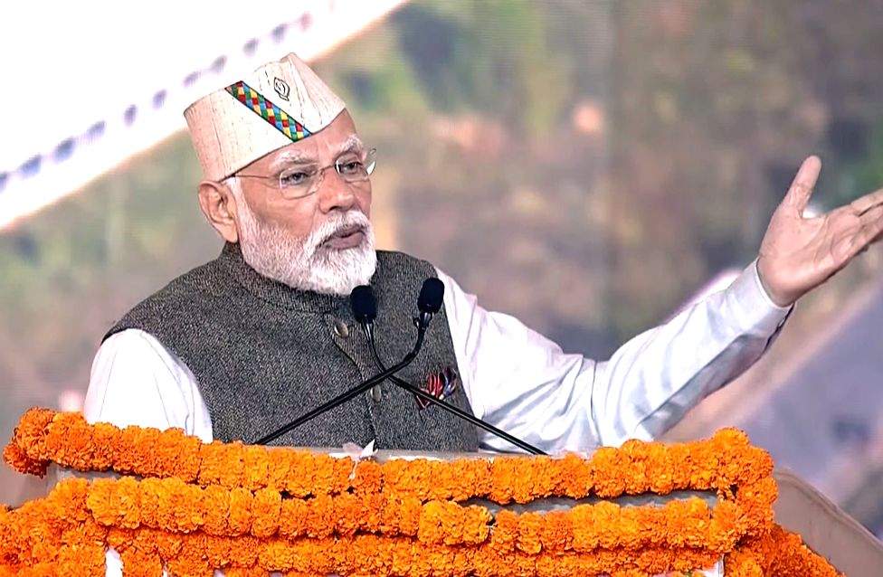 Prime Minister Narendra Modi during the inauguration of the ...