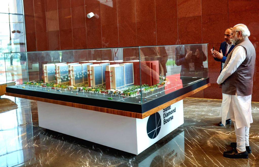 Prime Minister Narendra Modi during the inauguration of Surat Diamond ...