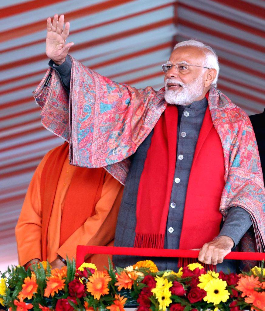 Prime Minister Narendra Modi during the inauguration and foundation ...