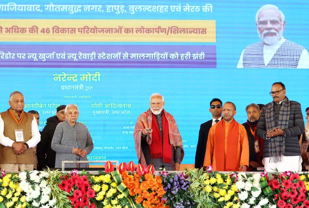 Prime Minister Narendra Modi during the inauguration and foundation ...