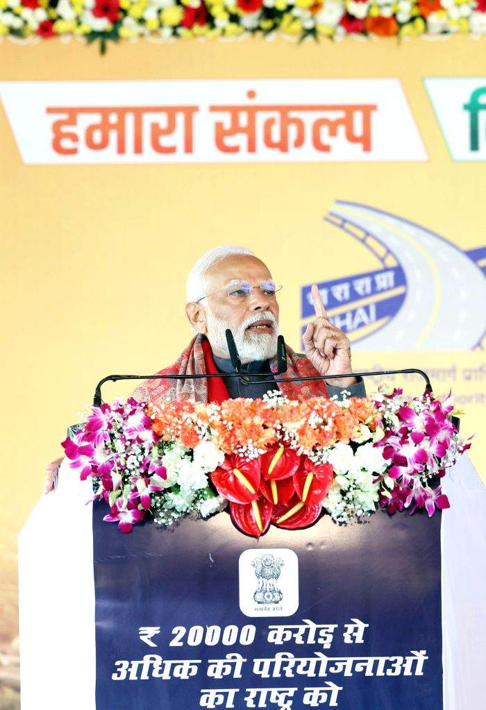 Prime Minister Narendra Modi during the inauguration and foundation ...
