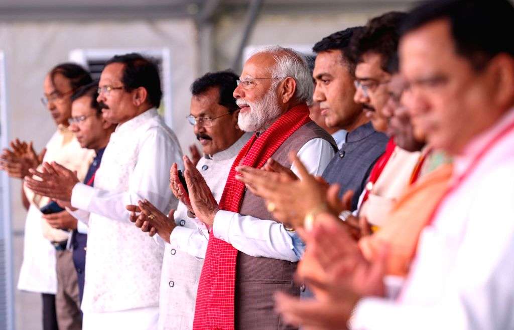 Prime Minister Narendra Modi during The Foundation Stone-Laying ...