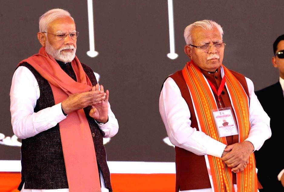 Prime Minister Narendra Modi during the foundation stone laying ...