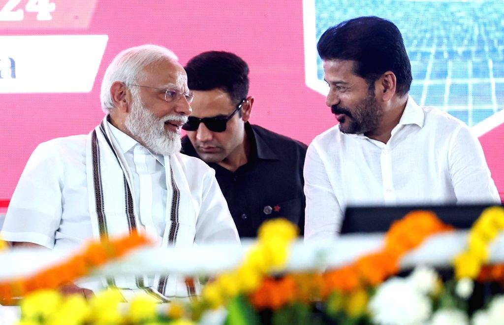 Prime Minister Narendra Modi during the launch of development initiatives