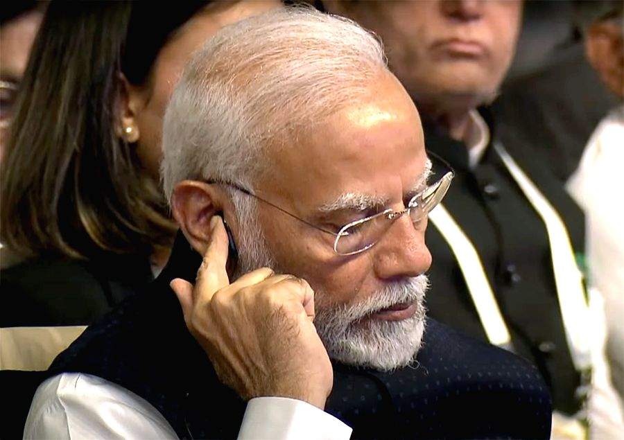 Prime Minister Narendra Modi during the Vibrant Gujarat Global Summit 2024