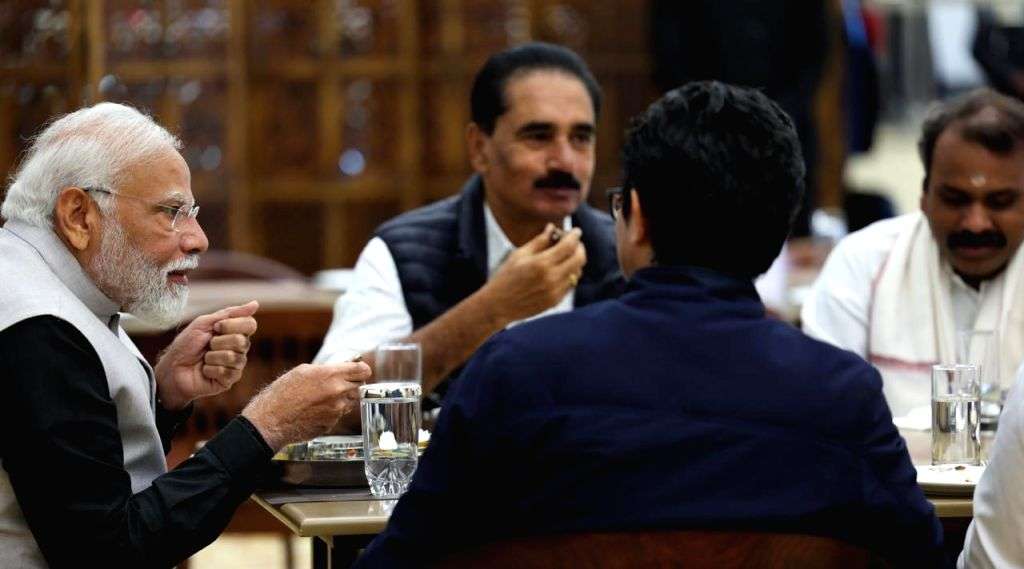 Prime Minister Narendra Modi had lunch at the Parliament canteen ...