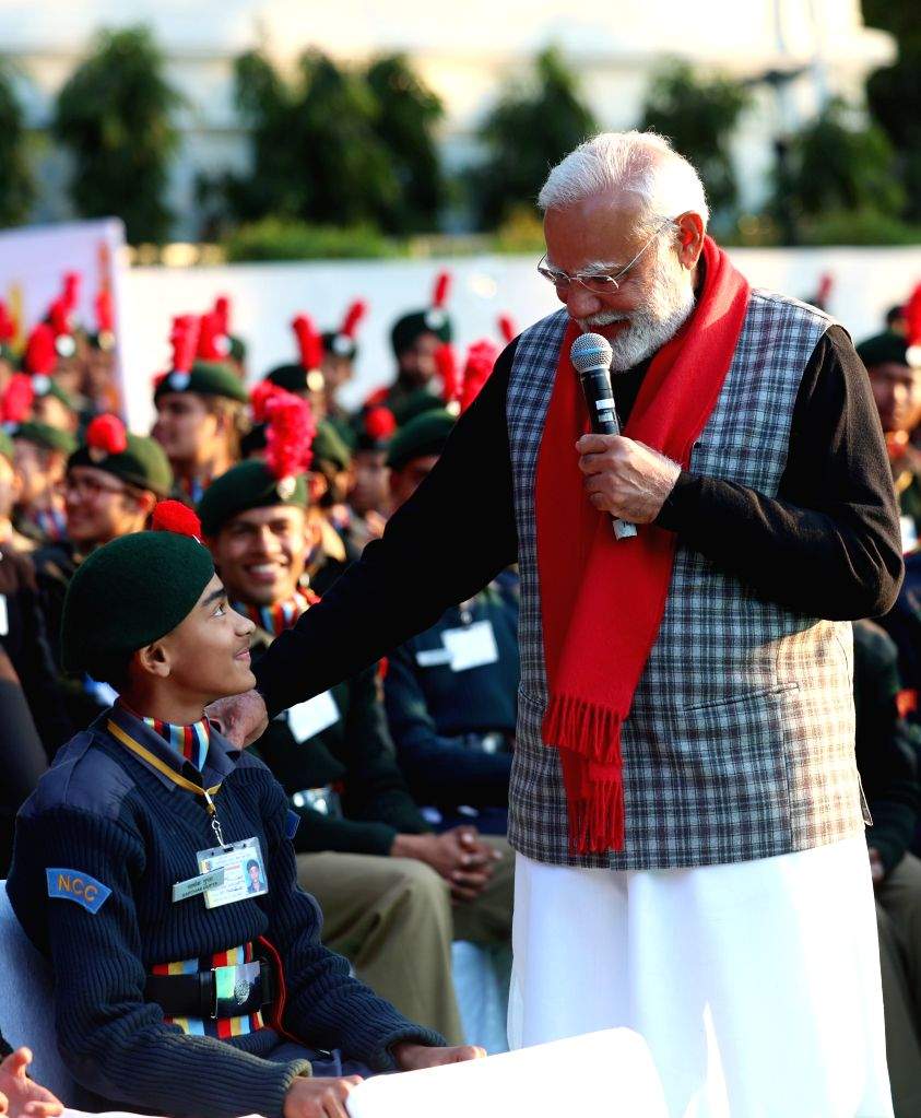 Prime Minister Narendra Modi interacts Republic Day parade participants