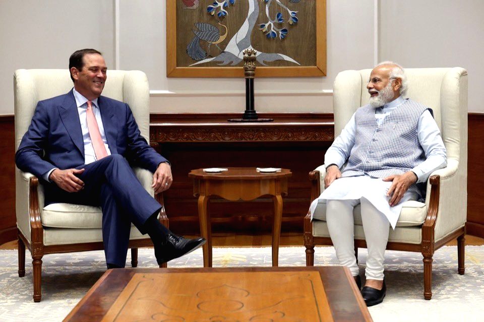 Prime Minister Narendra Modi meets Cisco Chair and CEO Chuck Robbins