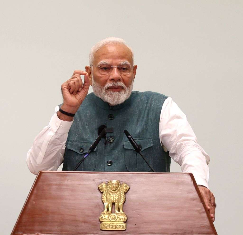 Prime Minister Narendra Modi meets Paris Olympics contingent
