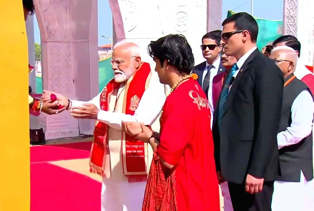 Prime Minister Narendra Modi offers prayer at Bageshwar Dham Balaji Mandir