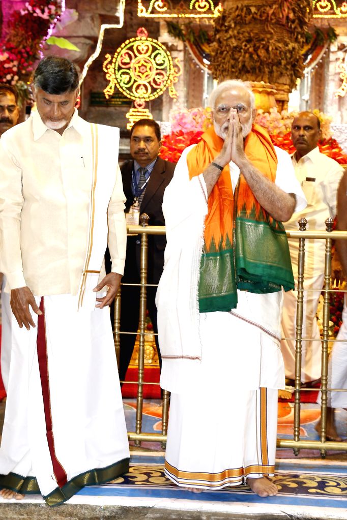 Modi offers prayers at Tirumala temple