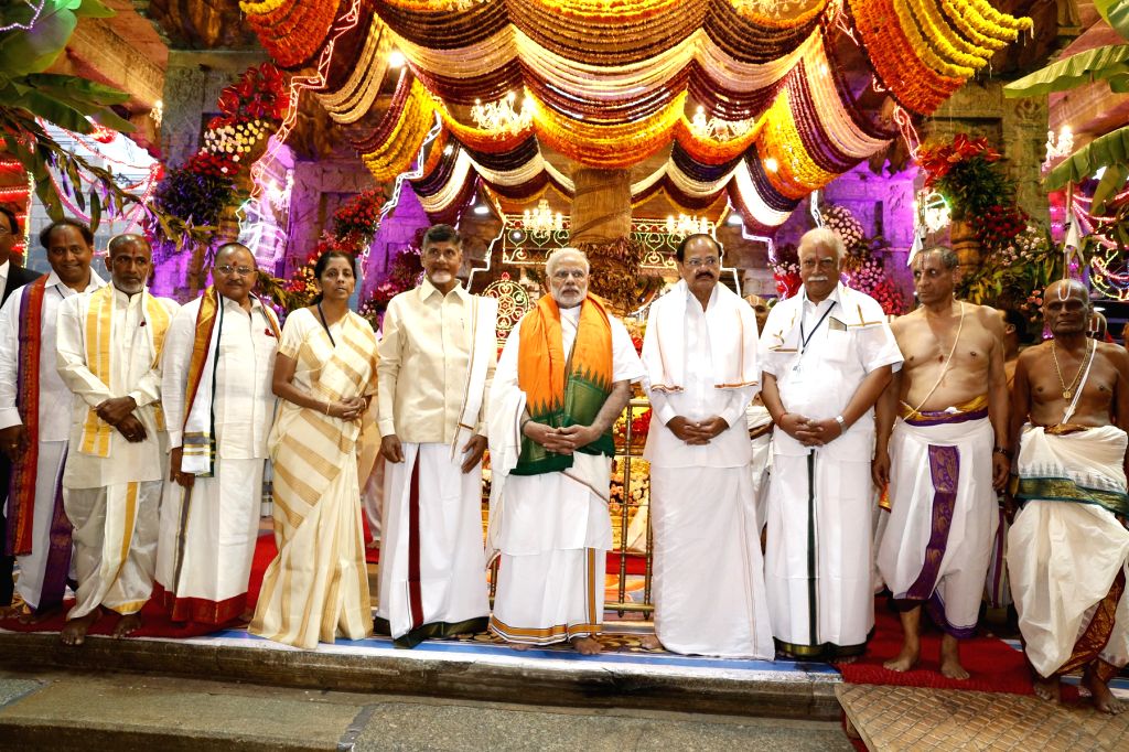 Modi offers prayers at Tirumala temple