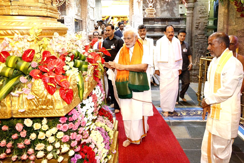 Modi offers prayers at Tirumala temple