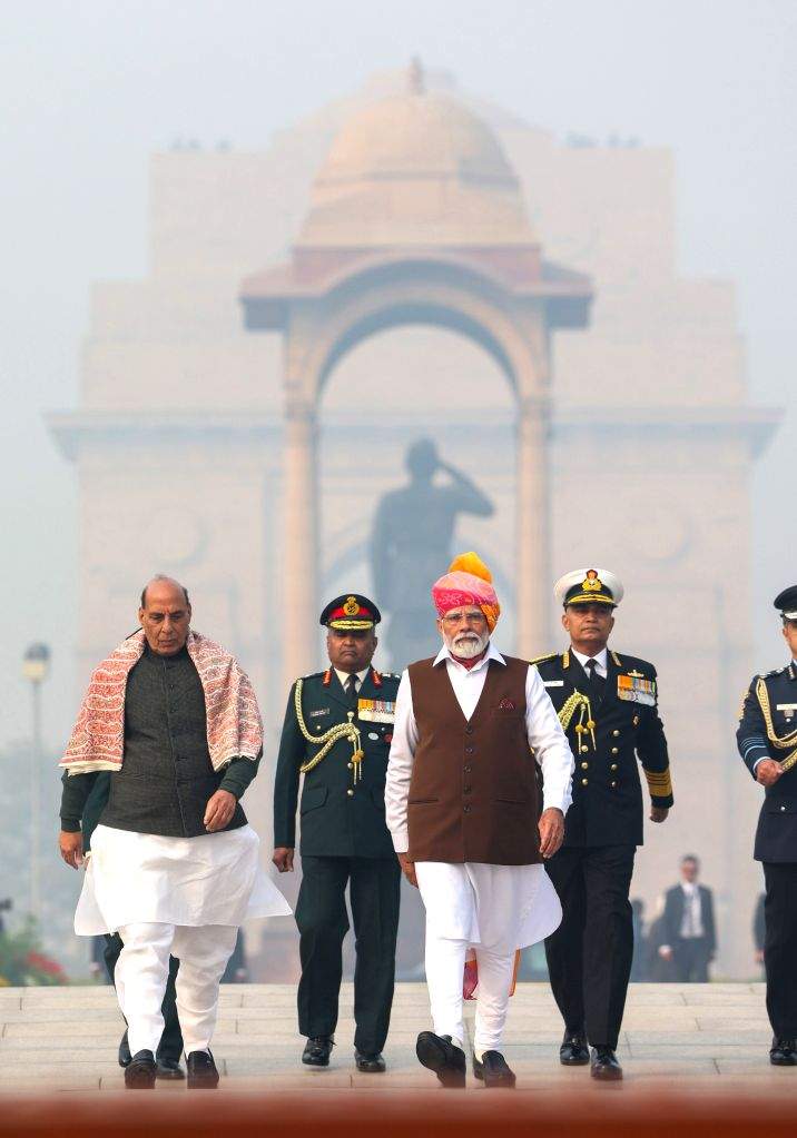 Prime Minister Narendra Modi pays homage at the National War Memorial ...