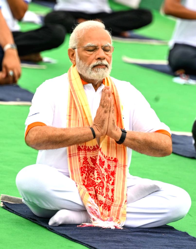 Prime Minister Narendra Modi performs yoga