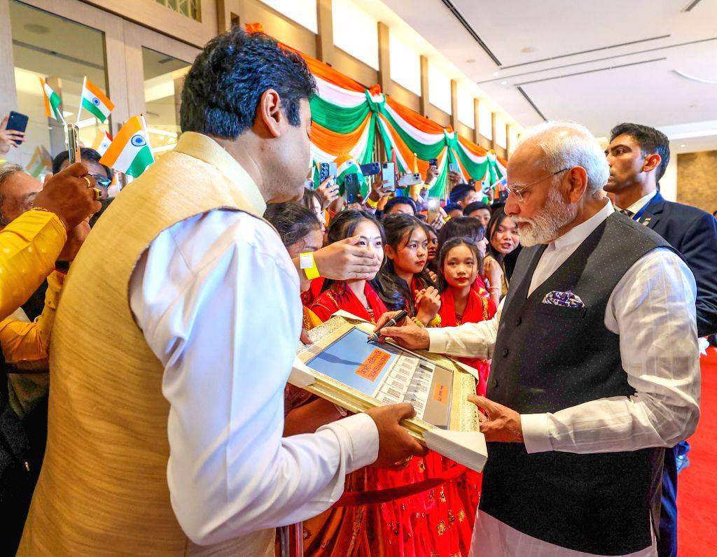 Prime Minister Narendra Modi receives a warm welcome