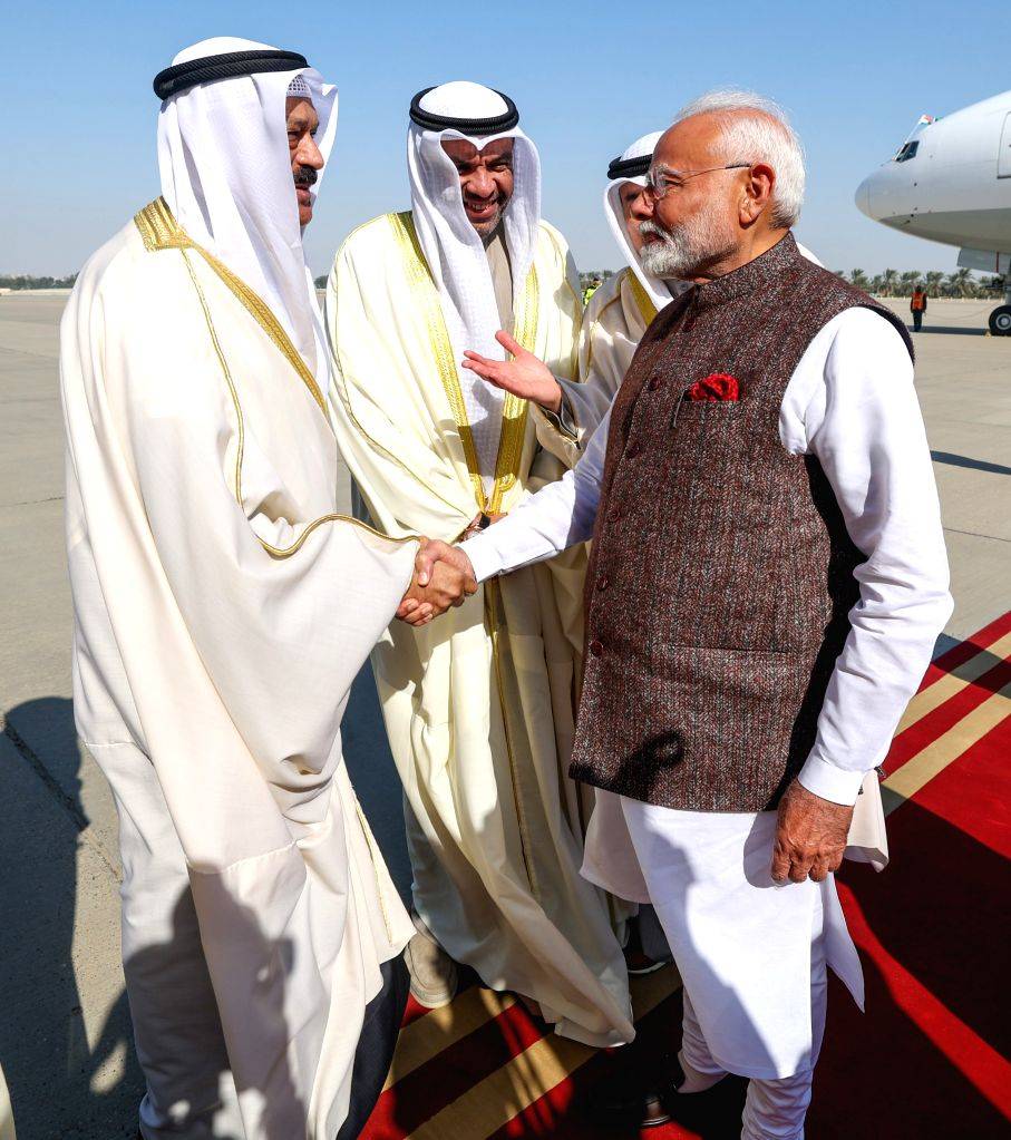 Prime Minister Narendra Modi receives a warm welcome upon his arrival ...