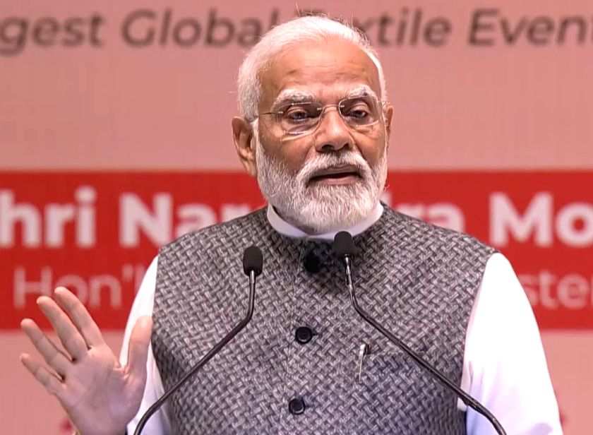Prime Minister Narendra Modi speaks during the inauguration of Bharat ...